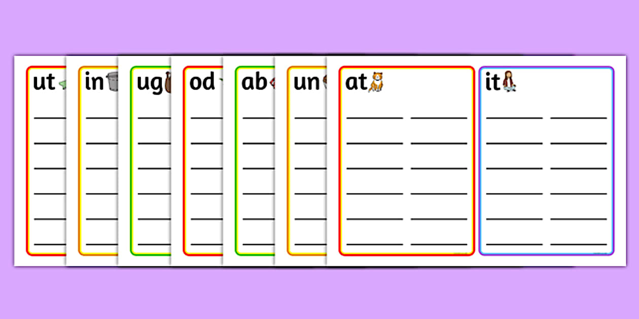 Blank Rhyme Cards (teacher made) - Twinkl