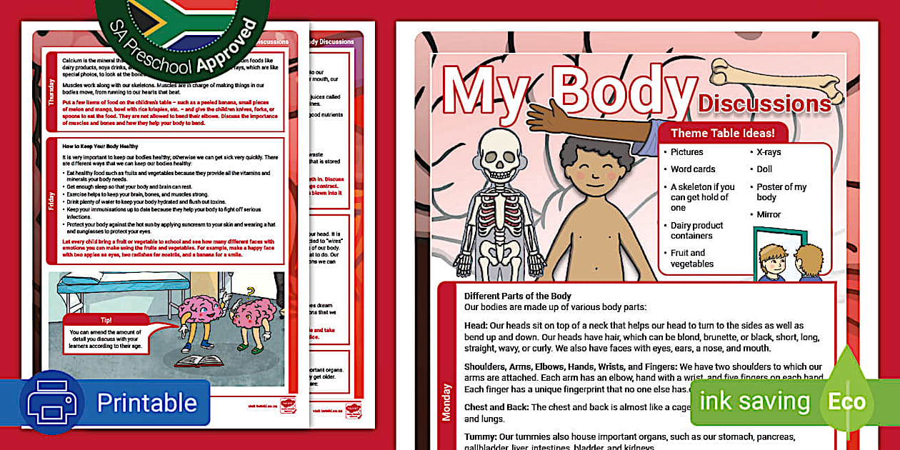 My Body Morning Ring Discussion Sheets (Teacher-Made)