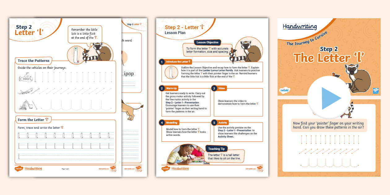 Step 2 Letter l Pack: Handwriting Practice (teacher made)