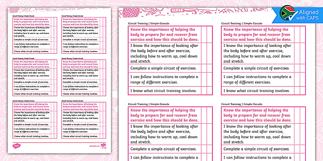 Grade 5 Phys Ed: Education Circuit Training Success Criteria