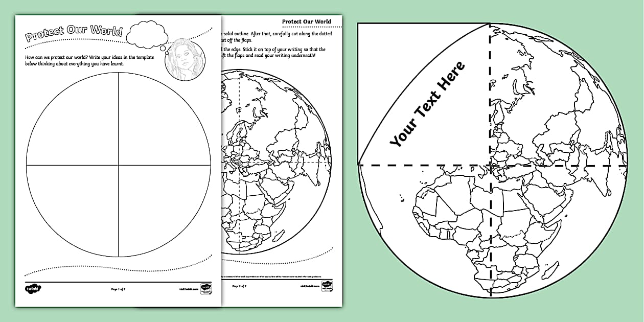 World Environment Day Protect Our World Lift the Flap Activity