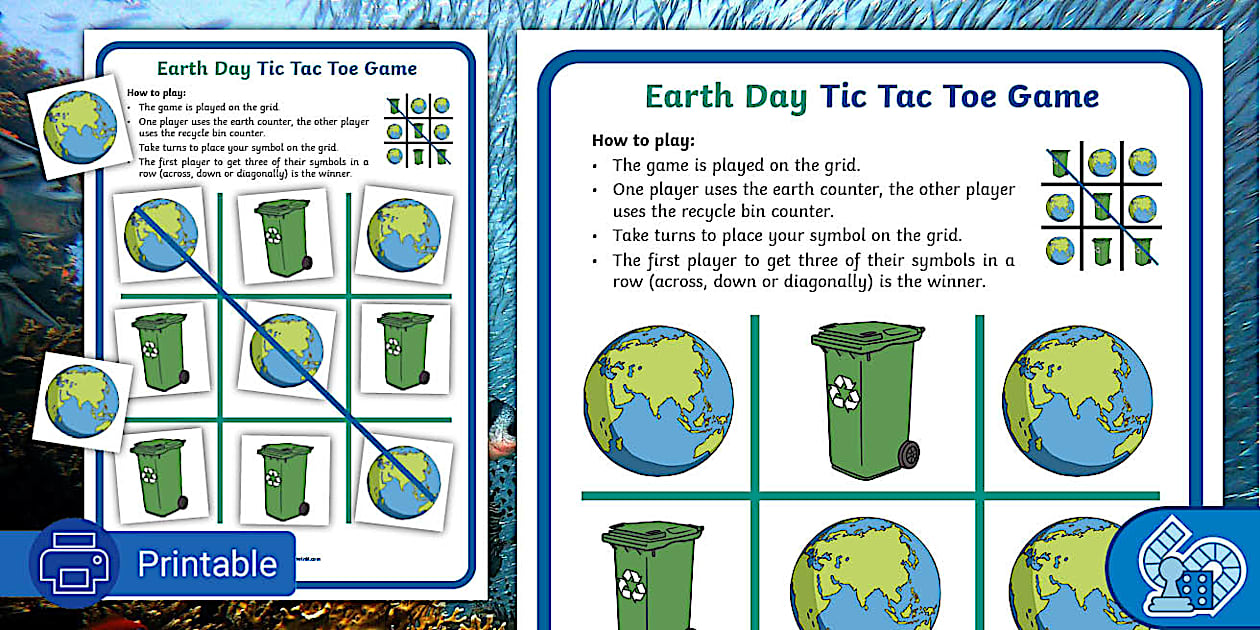 Earth Day Tic Tac Toe - Earth Day Activities - Earth Day