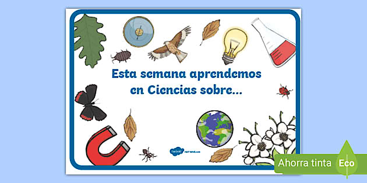 Editable Póster: Esta semana aprendemos en Ciencias...