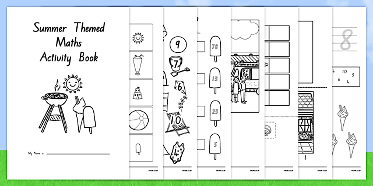 Summer Activity Book Printable - Junior Maths (teacher made)