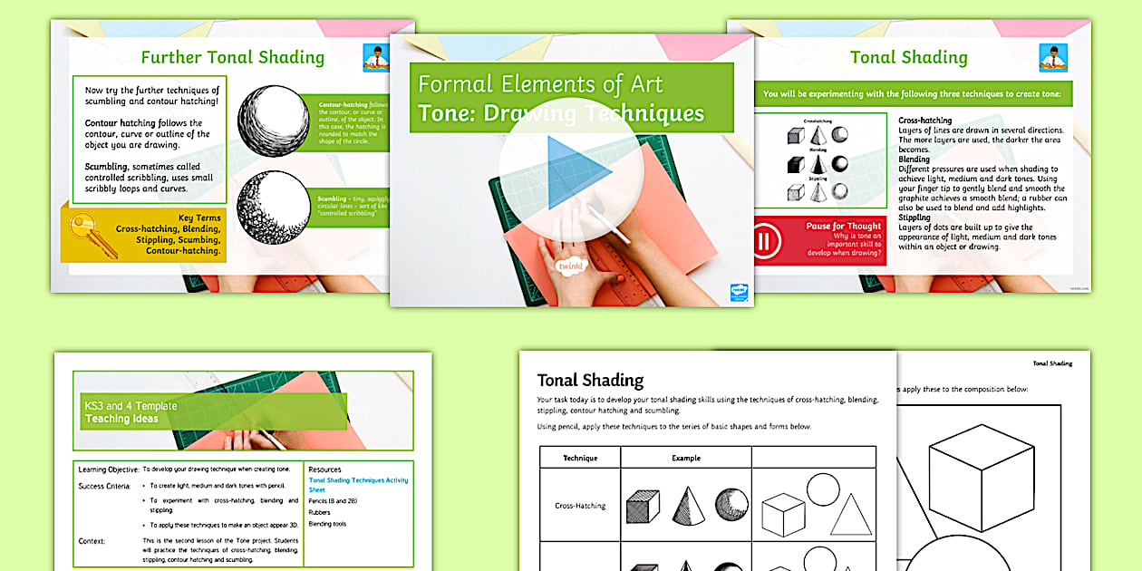Tone Lesson 2: Drawing Techniques (teacher made) - Twinkl