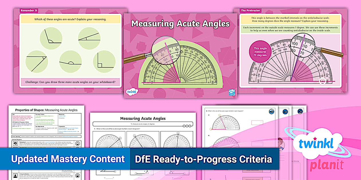 Y5 Maths Lesson Measure Acute Angles with a Protractor