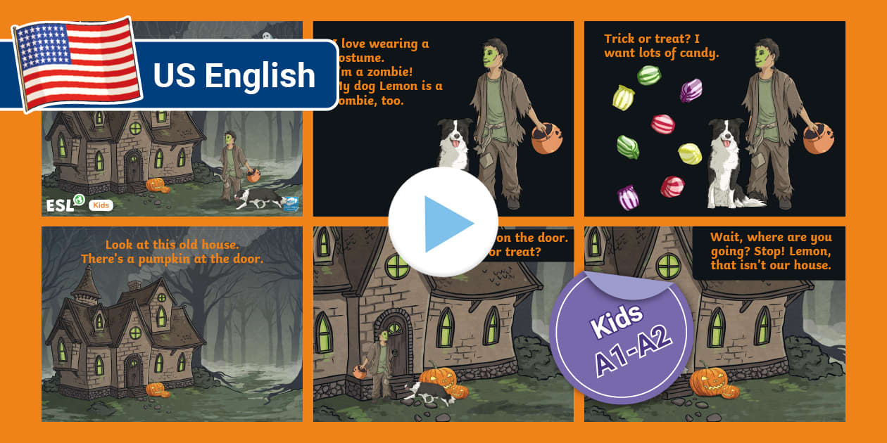 ESL Halloween Story {Kids} (teacher made) - Twinkl