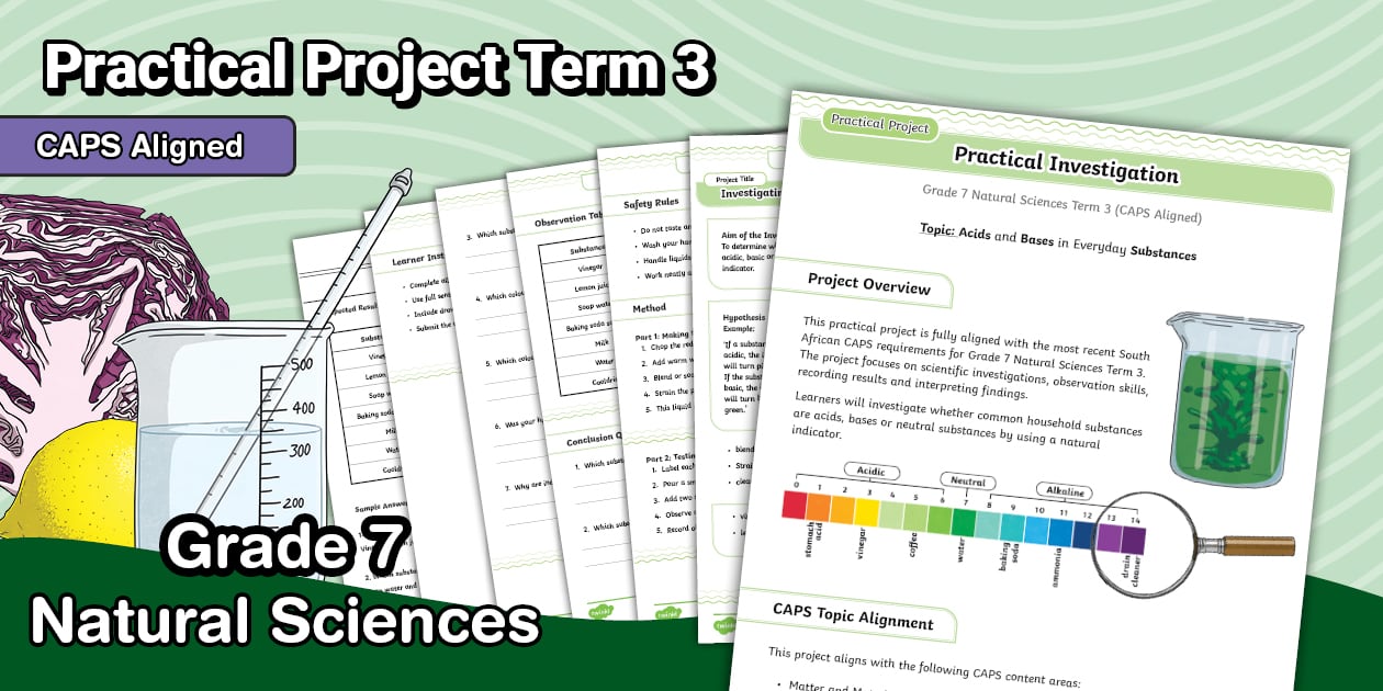 Grade 7 - NS - Term 3 - Practical Project (CAPS Aligned)