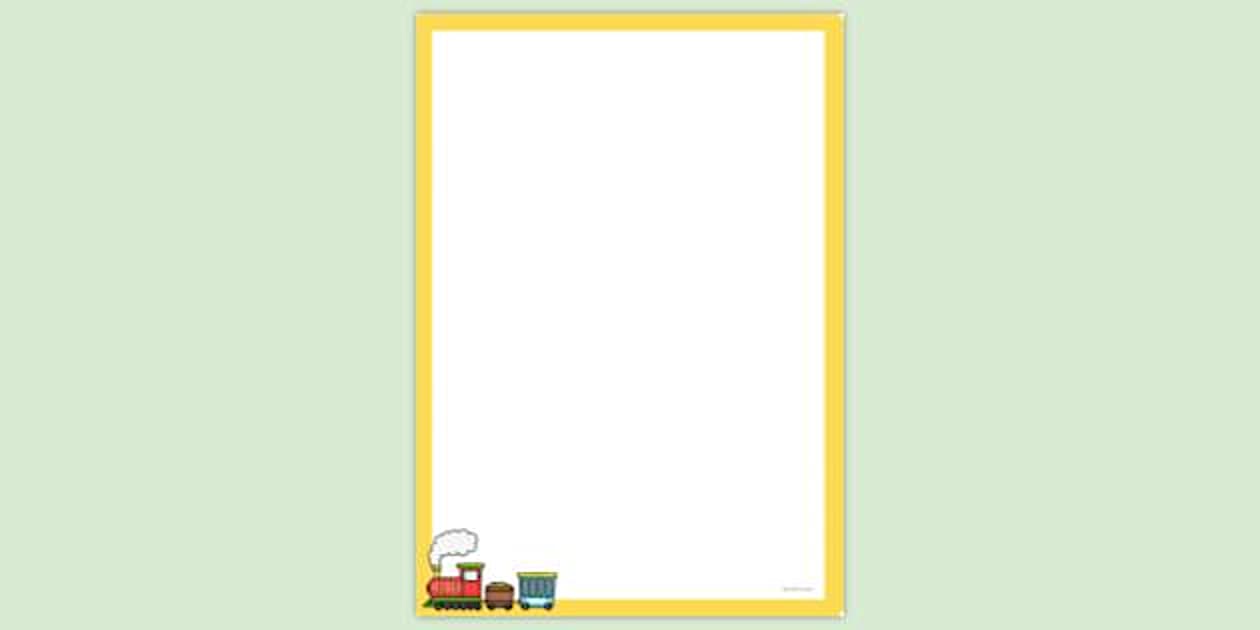 Steam Engine Train Page Border (Hecho por educadores)