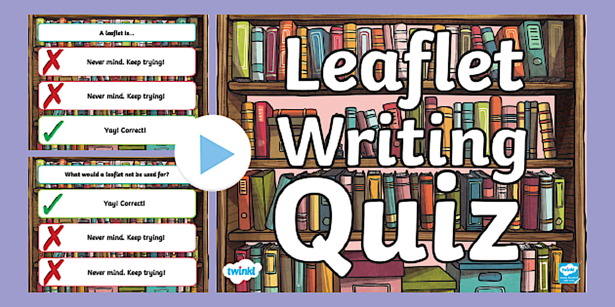 Leaflet Writing PowerPoint Quiz (teacher made) - Twinkl
