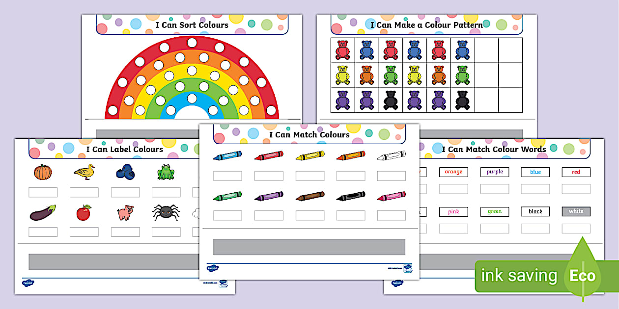 Colors Adapted Work Activities (teacher made) - Twinkl