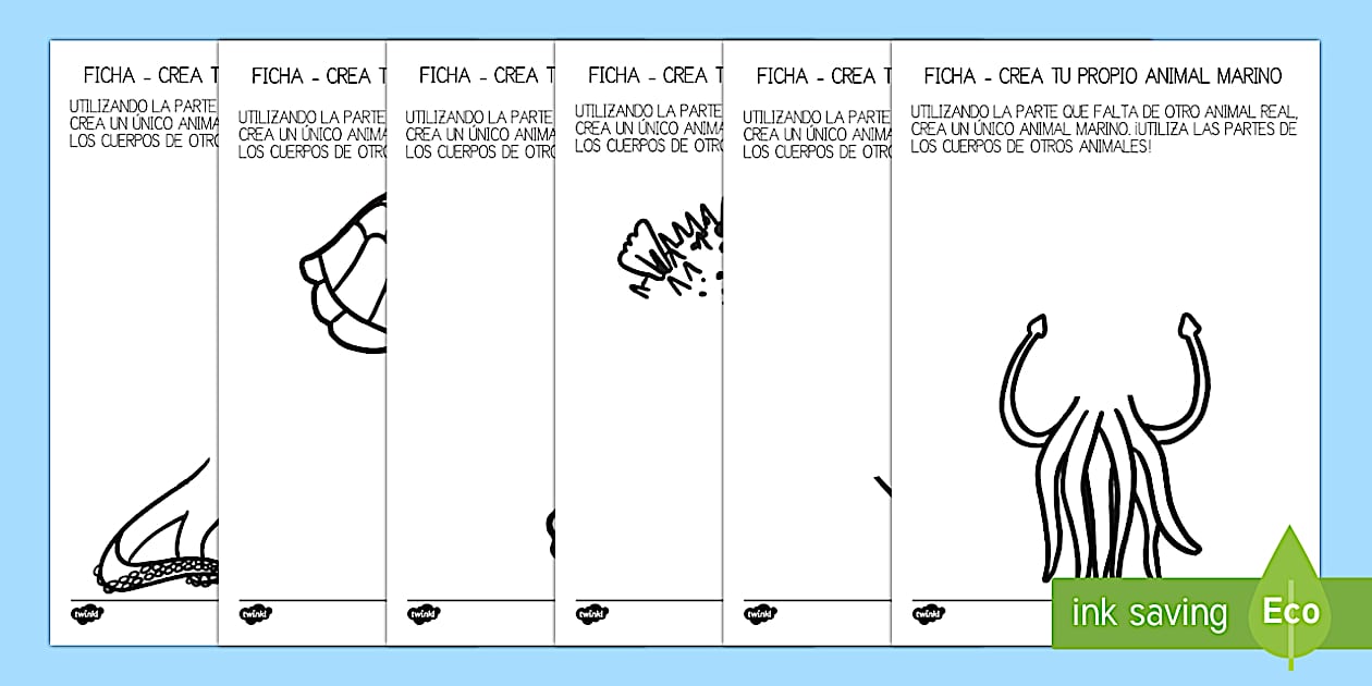 Ficha de actividad - Crea tu propio animal marino