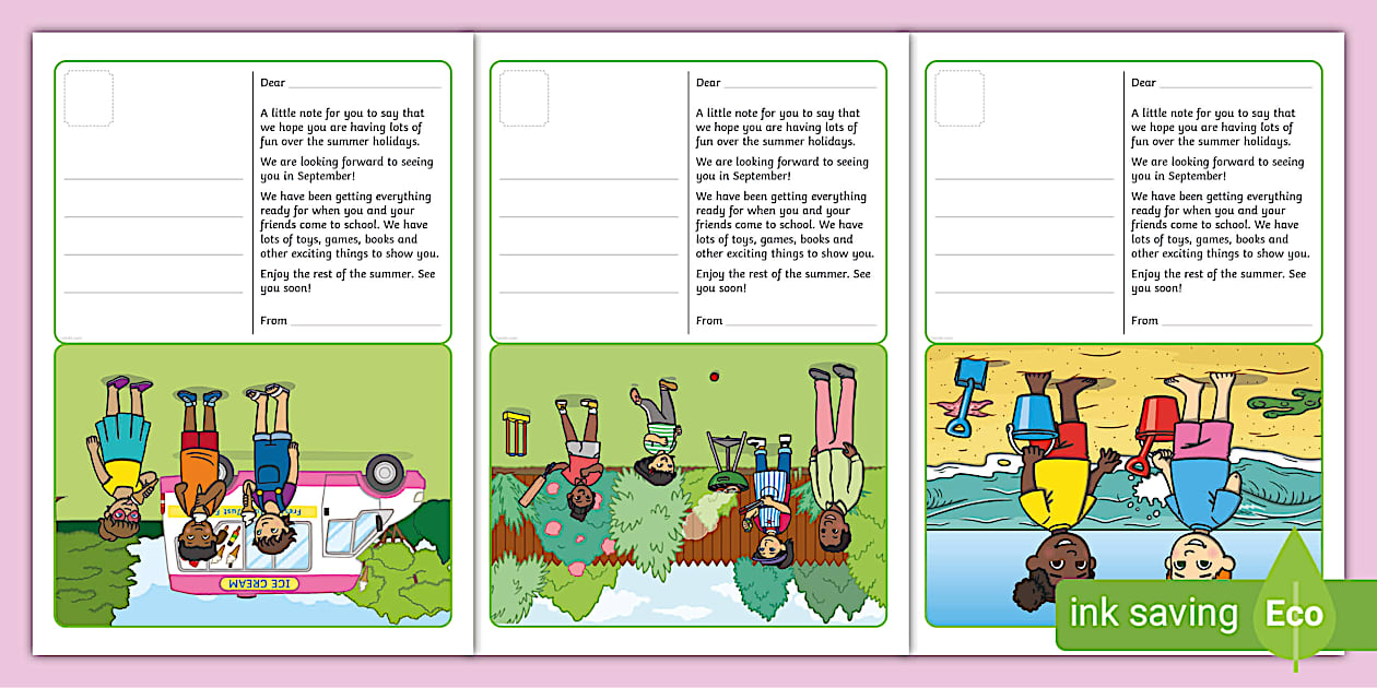 EYFS Summer Holiday Transition Postcards (teacher made)