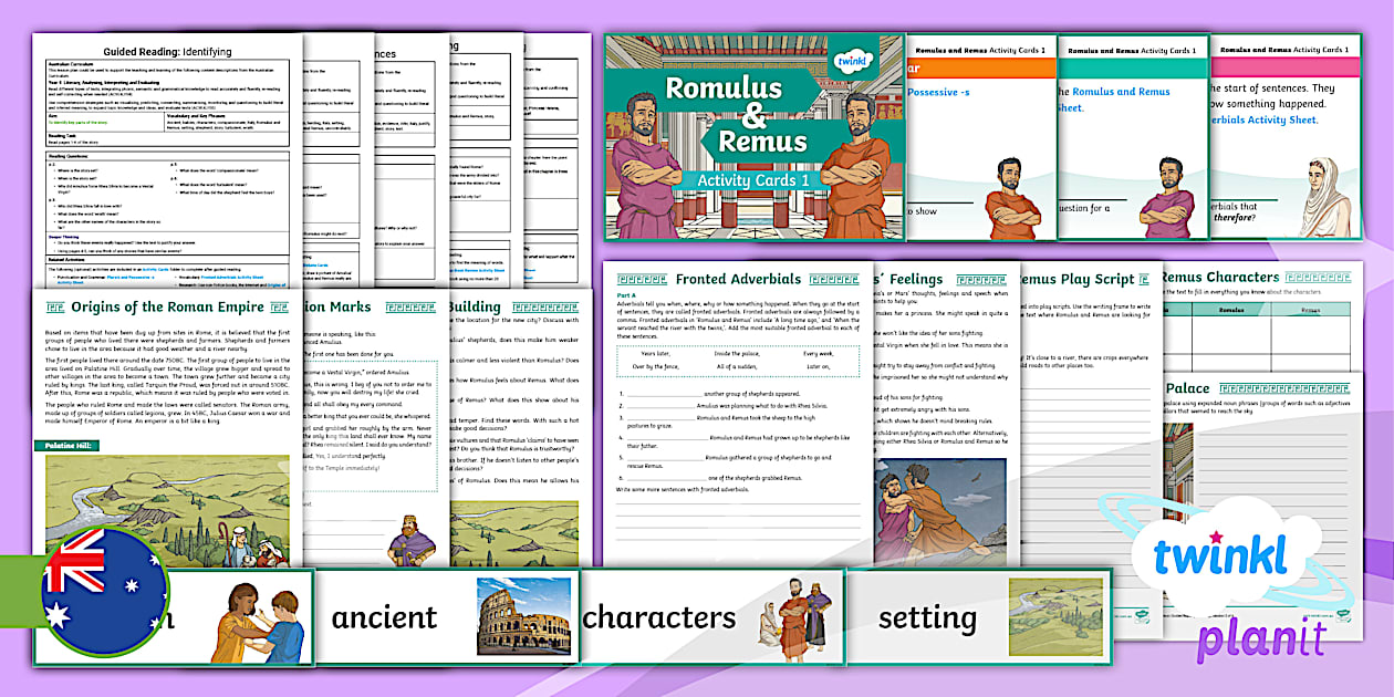 Year 4 Romulus and Remus Guided Reading Unit Pack - Twinkl