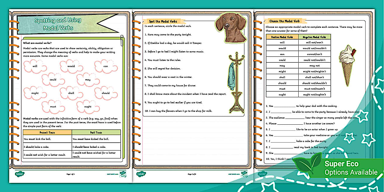 Spotting and Using Modal Verbs (Ages 9 - 10)