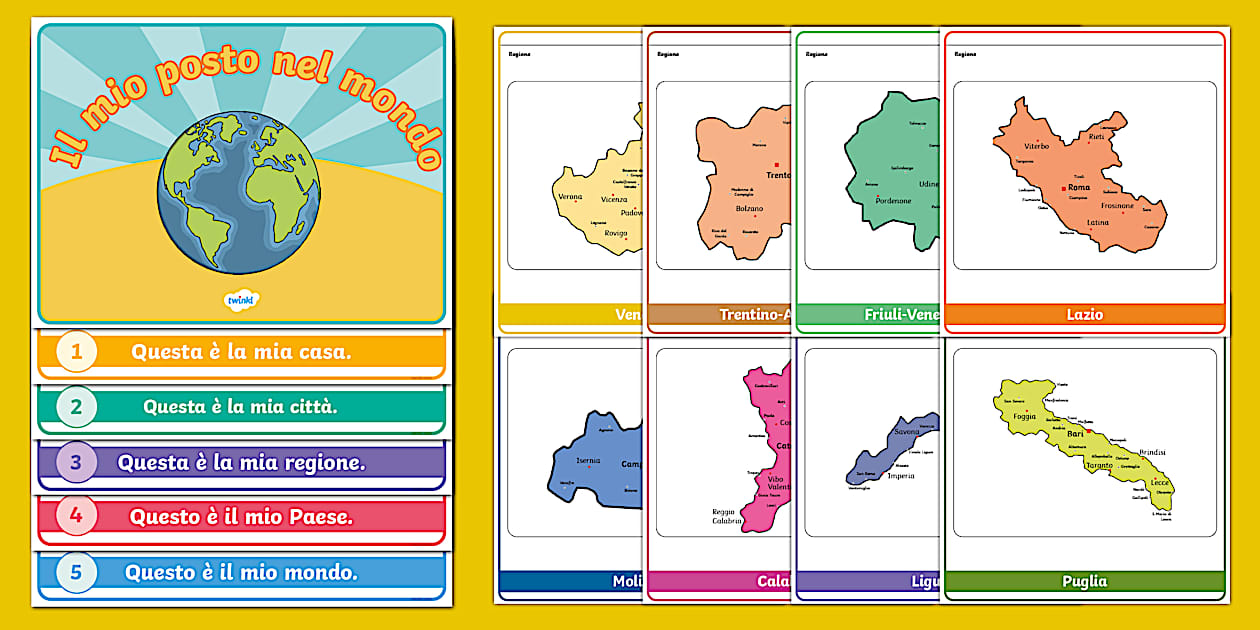 Il mio posto nel mondo (professor feito) - Twinkl