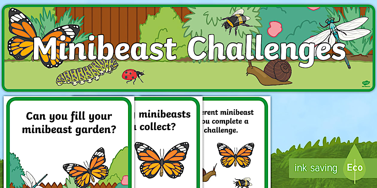 Minibeast Challenges Posters and Banner Display Pack