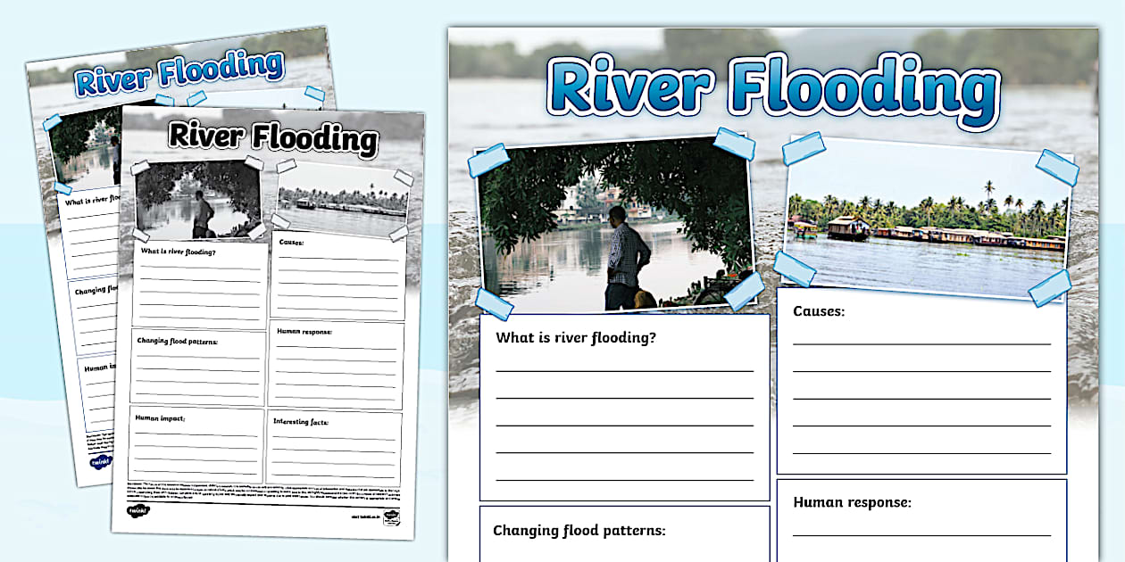River Flooding Fact File Template (teacher made) - Twinkl
