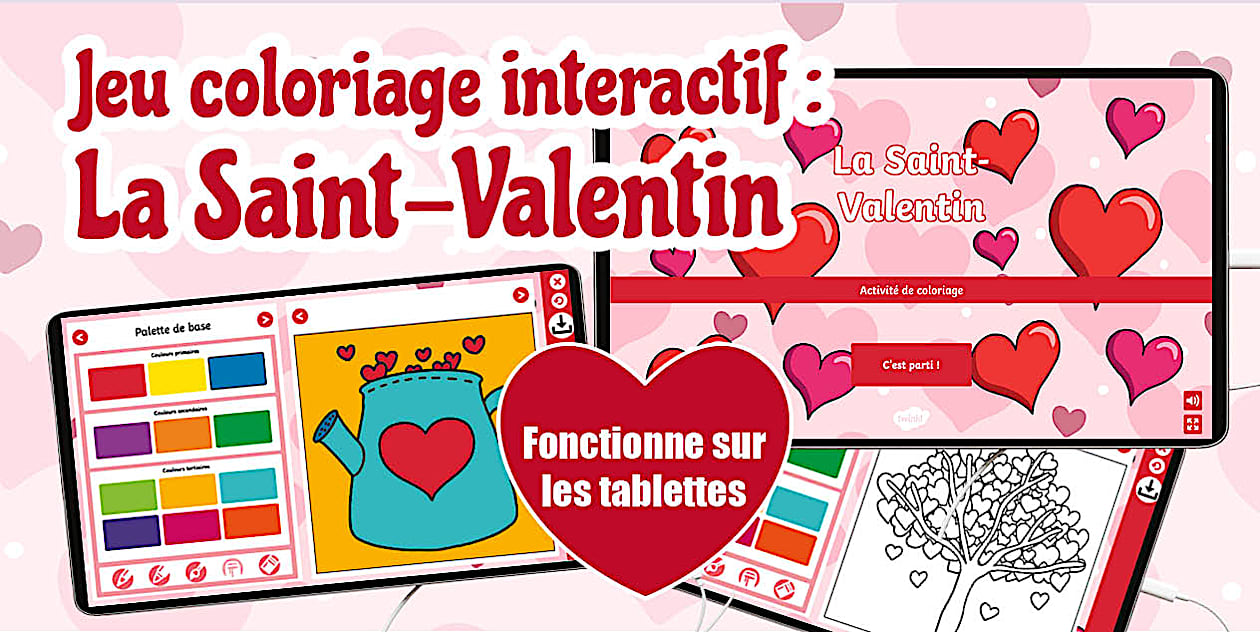 * NEW * Jeu coloriage interactif : La Saint-Valentin