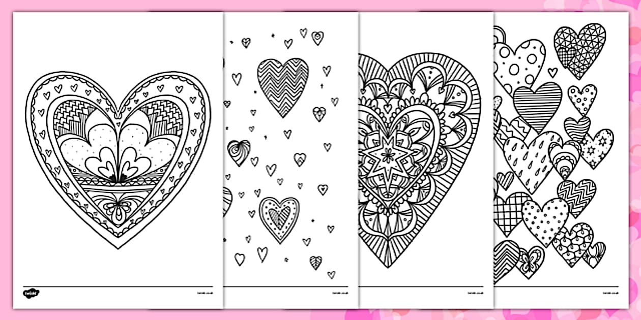 Valentine's Mindfulness Colouring Hearts | Parents Resource