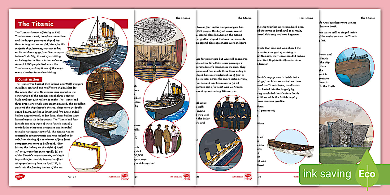 The Titanic KS2 Fact File (ティーチャーメイド)
