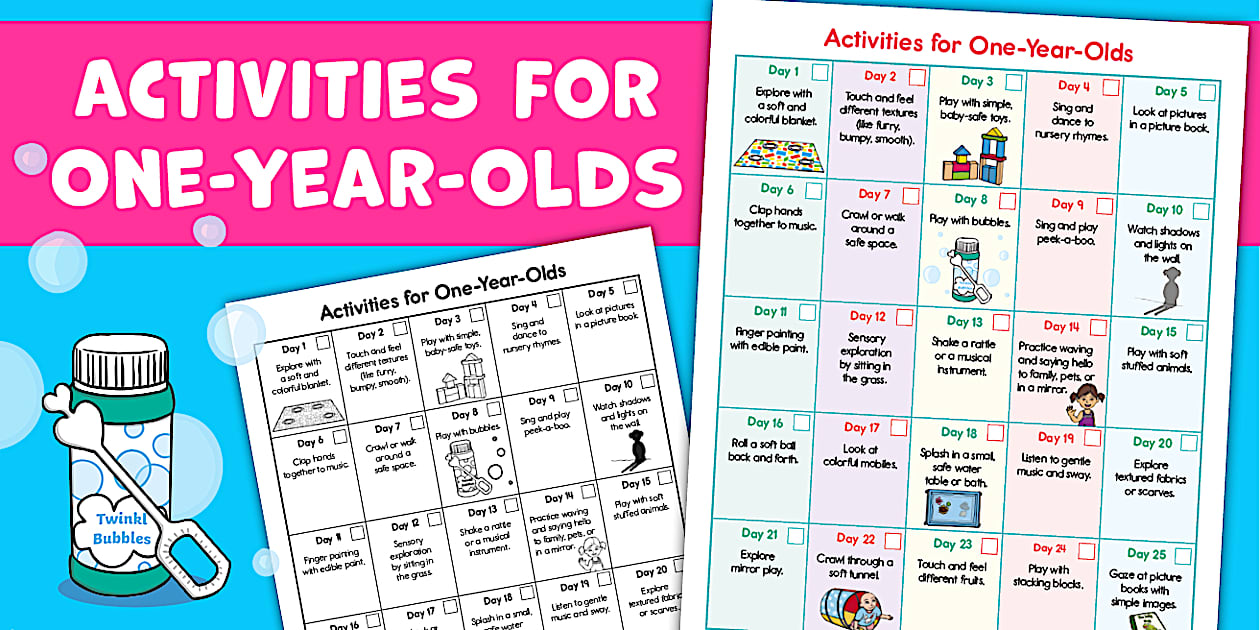Activities for One-Year-Olds Guide (teacher made) - Twinkl