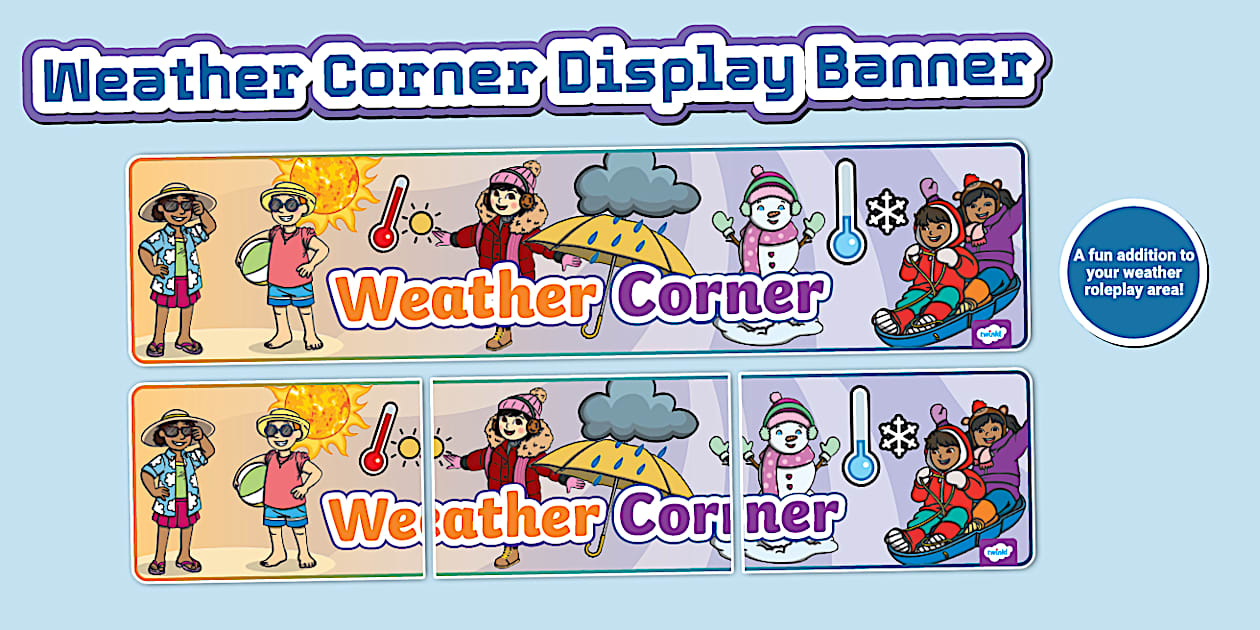 * NEW * Weather Corner Display Banner - Twinkl