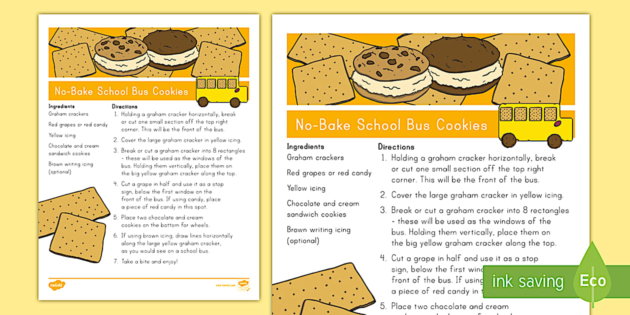 No Bake School Bus Cookie Recipe (Teacher-Made) - Twinkl