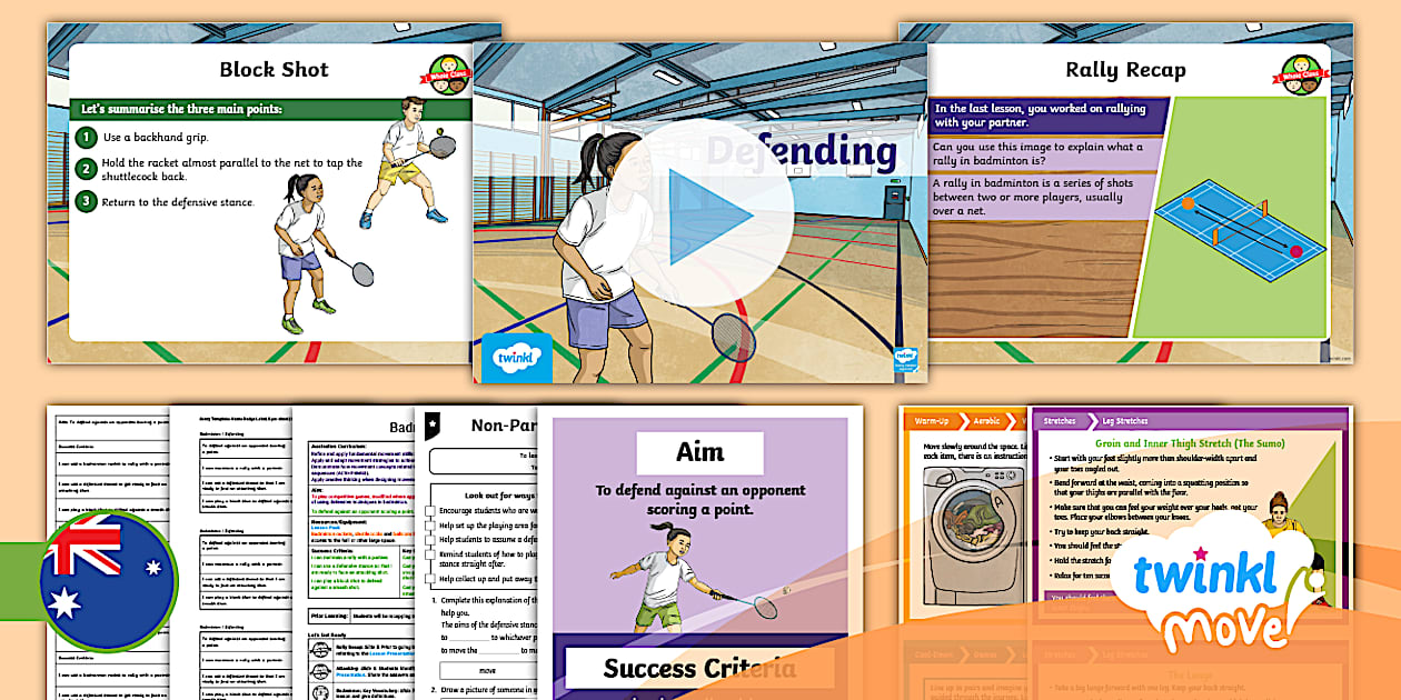 Move PE Aus Year 4 Badminton Lesson 5: Defending