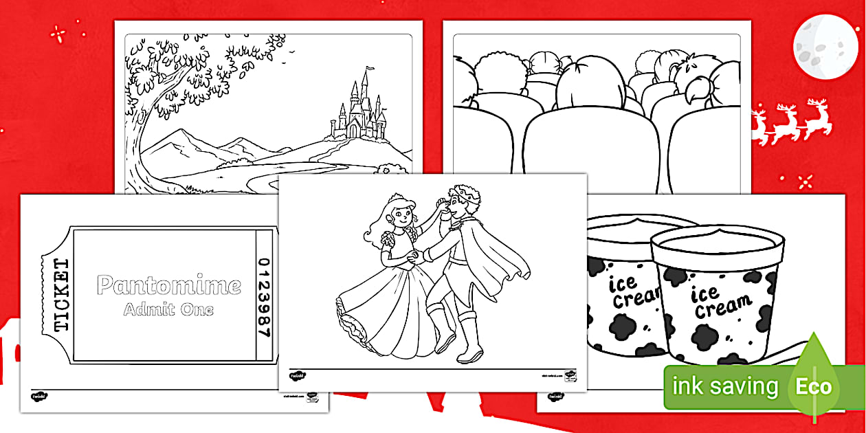 KS1 Pantomime Colouring Pages (teacher made) - Twinkl