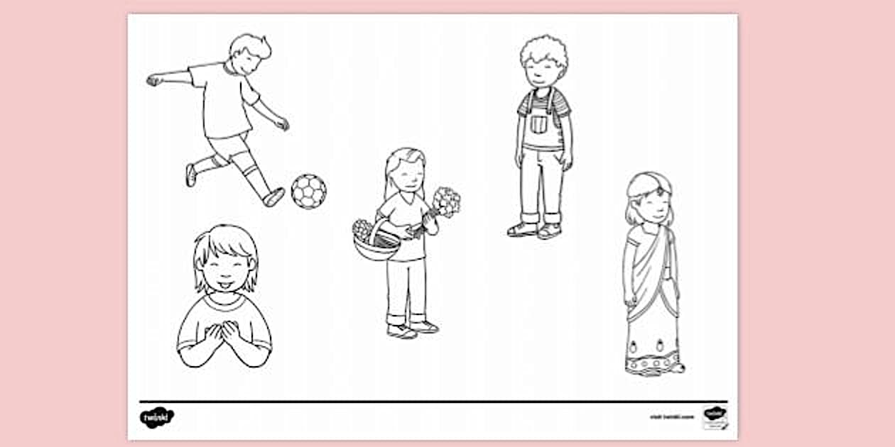 Free Colouring Page People | Colouring Sheets