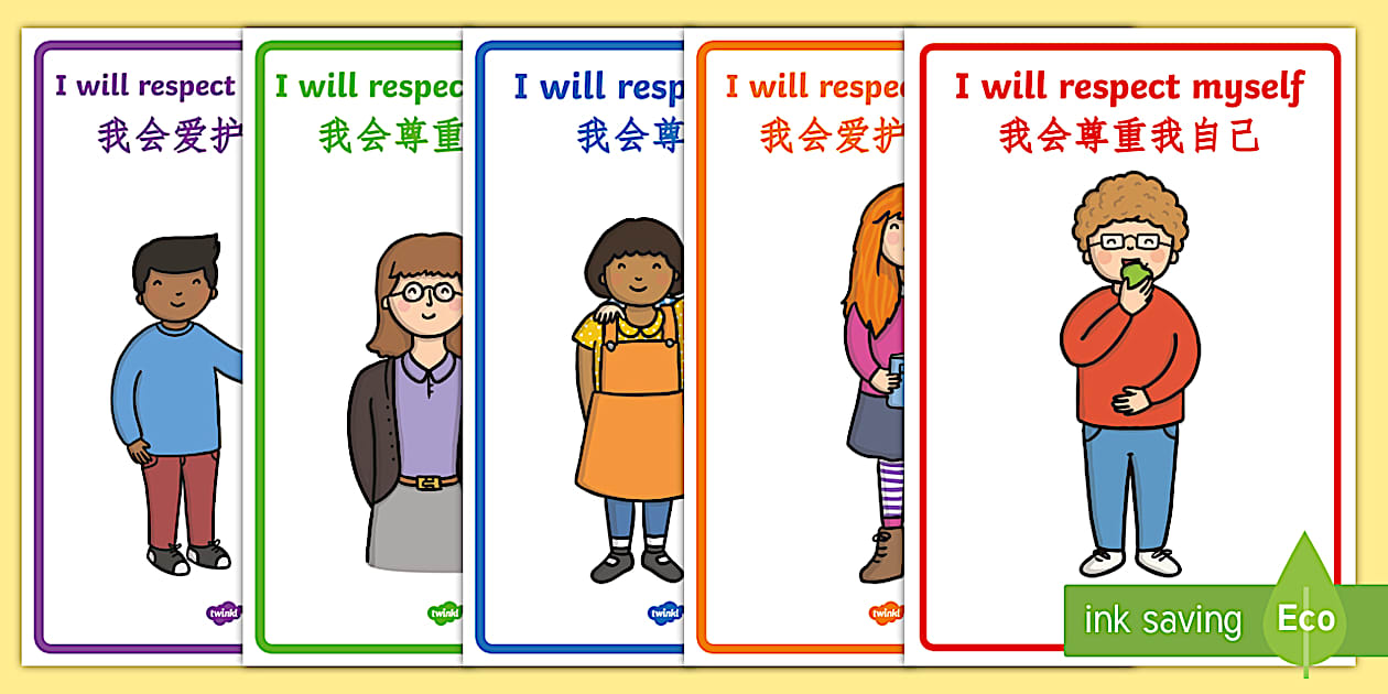 Respect in the Classroom Display Posters English/Mandarin Chinese ...