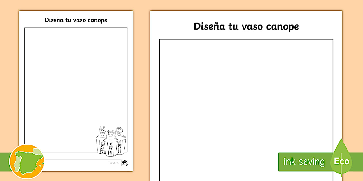 Ficha de actividad: Diseña tu vaso canope - Twinkl