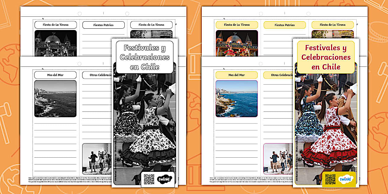 Tríptico: Festivales y Celebraciones en Chile - Twinkl
