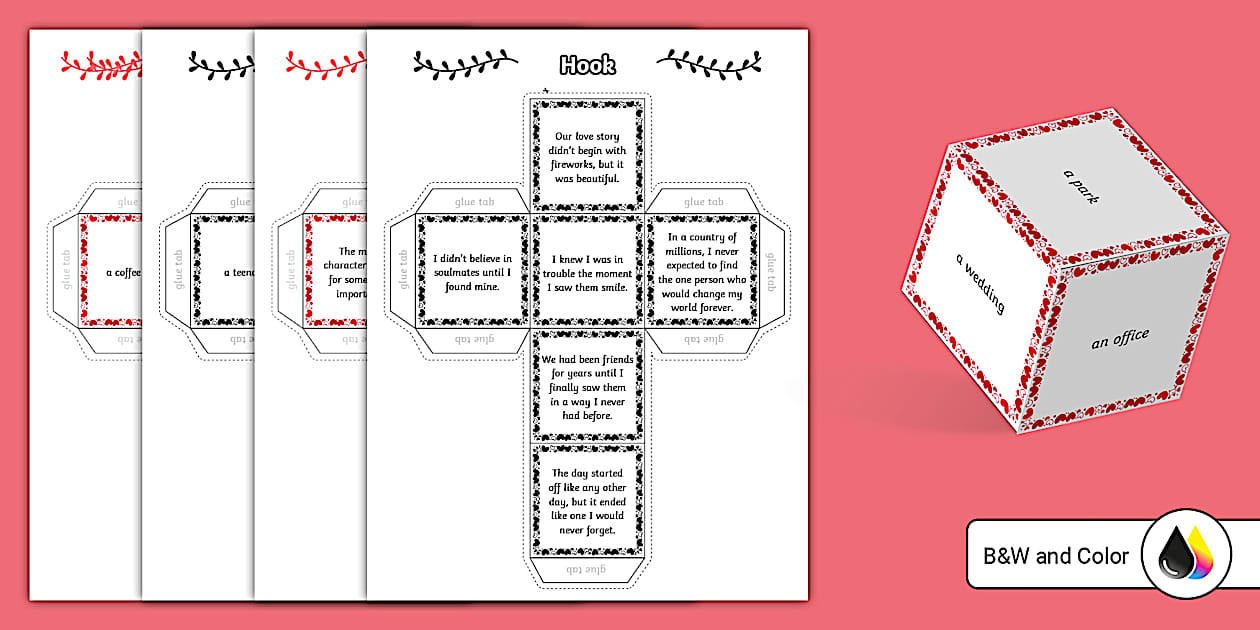 6th-8th Grade Love Story Dice Writing Prompts | Twinkl USA