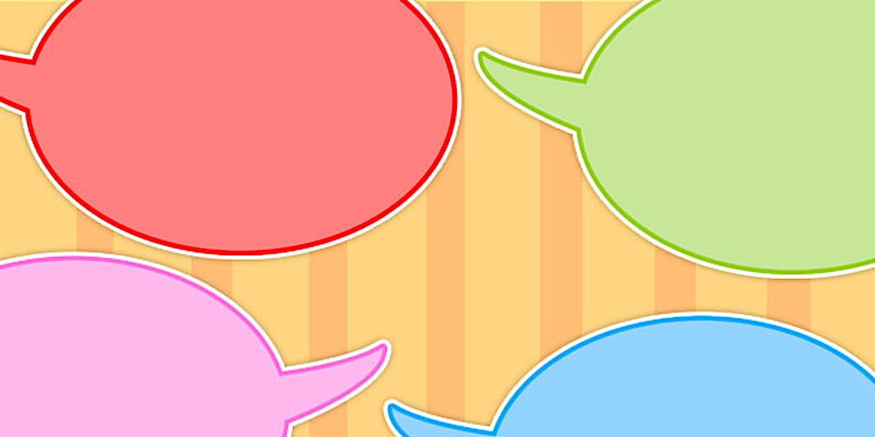 👉 Editable Multicolour Speech Bubbles - Primary Resources KS1