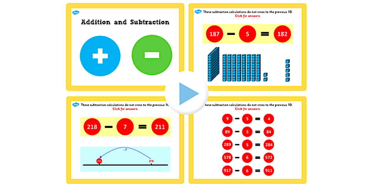 Y3 Addition Subtraction Lesson 2a Subtracting One Not Crossing 10
