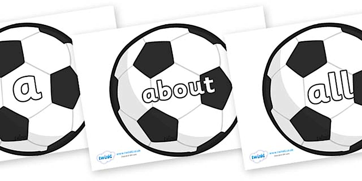 100 High Frequency Words on Football (teacher made) - Twinkl