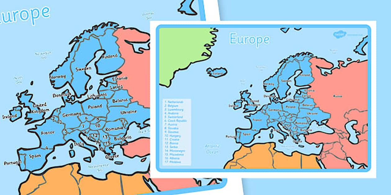 Continents of the World Posters - Europe (teacher made)