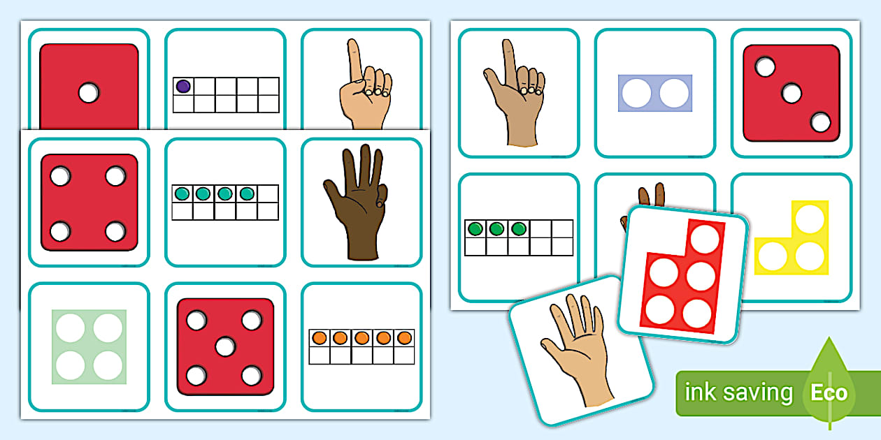 👉 Number Representations to 5 Subitising Cards - Twinkl