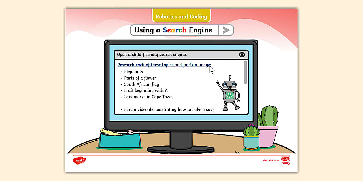 Robotics and Coding - Using a Search Engine (teacher made)