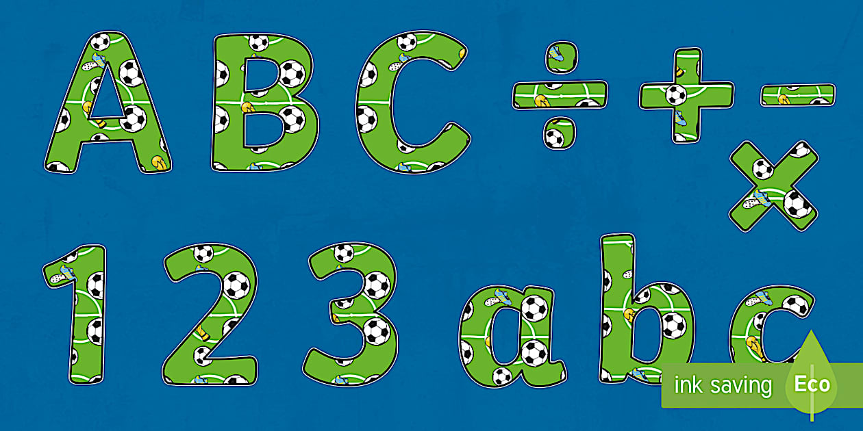 Football World Cup Themed Display Lettering (teacher made)