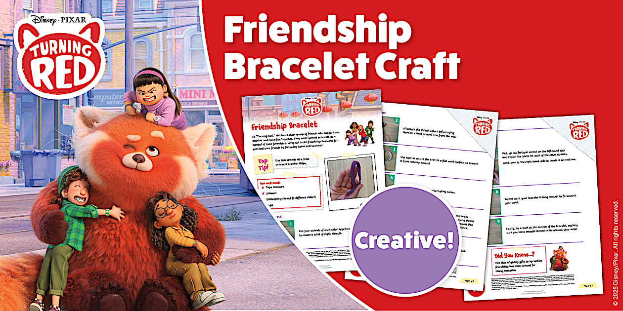 Turning Red: Friendship Bracelet Craft Instructions