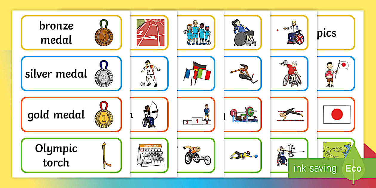 Paralympics SEN Picture Word Cards (teacher made) - Twinkl