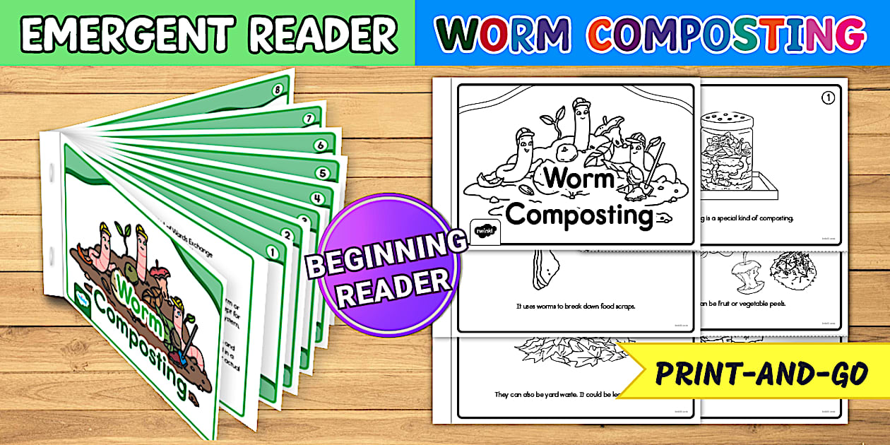 Worm Composting Emergent Reader (professor feito) - Twinkl