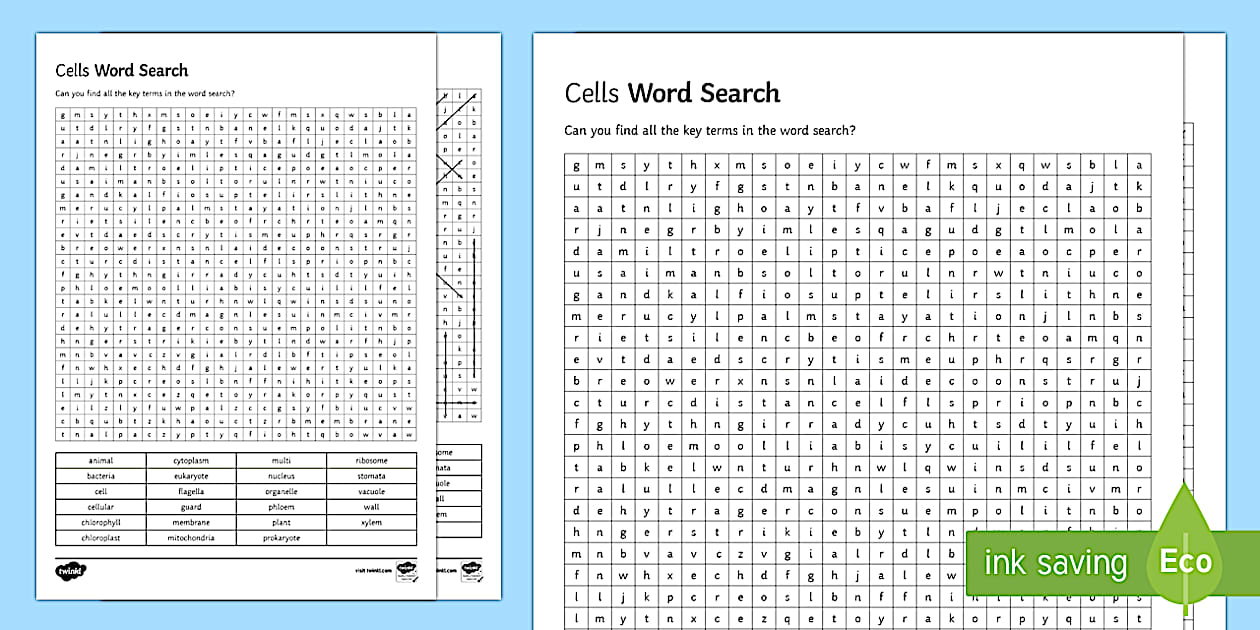 Cells Word Search | Science | Beyond Secondary - Twinkl