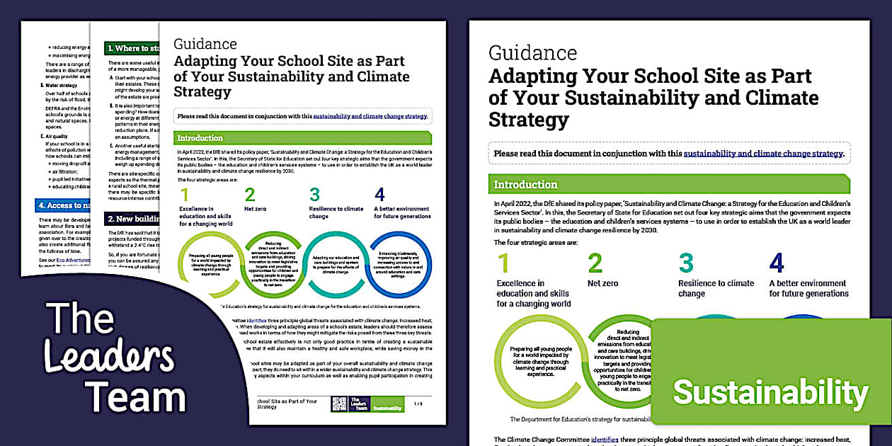 Guidance: Adapting Your School Site as Part of Your Sustainability and ...