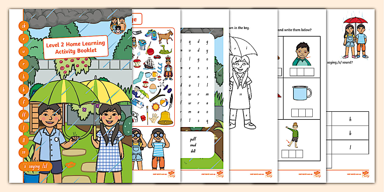 Aus Twinkl Phonics | Phonics Worksheets Booklet Level 2