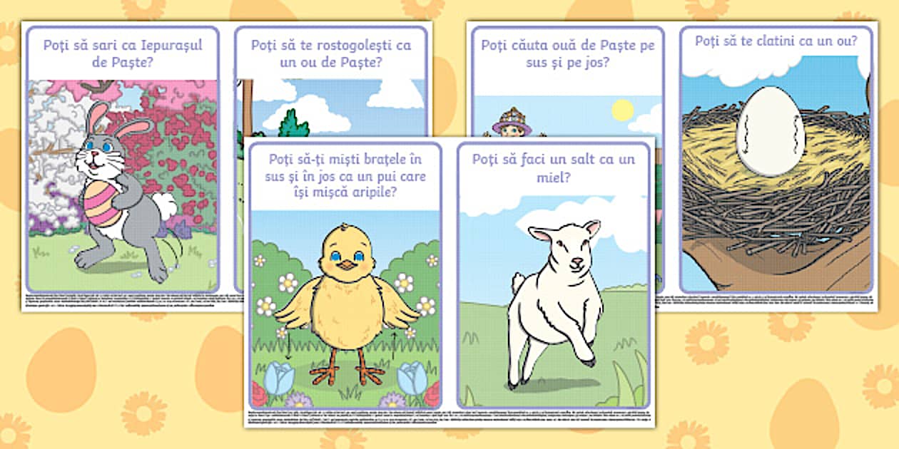 Mișcări de Paște – Cartonașe cu provocări - Twinkl