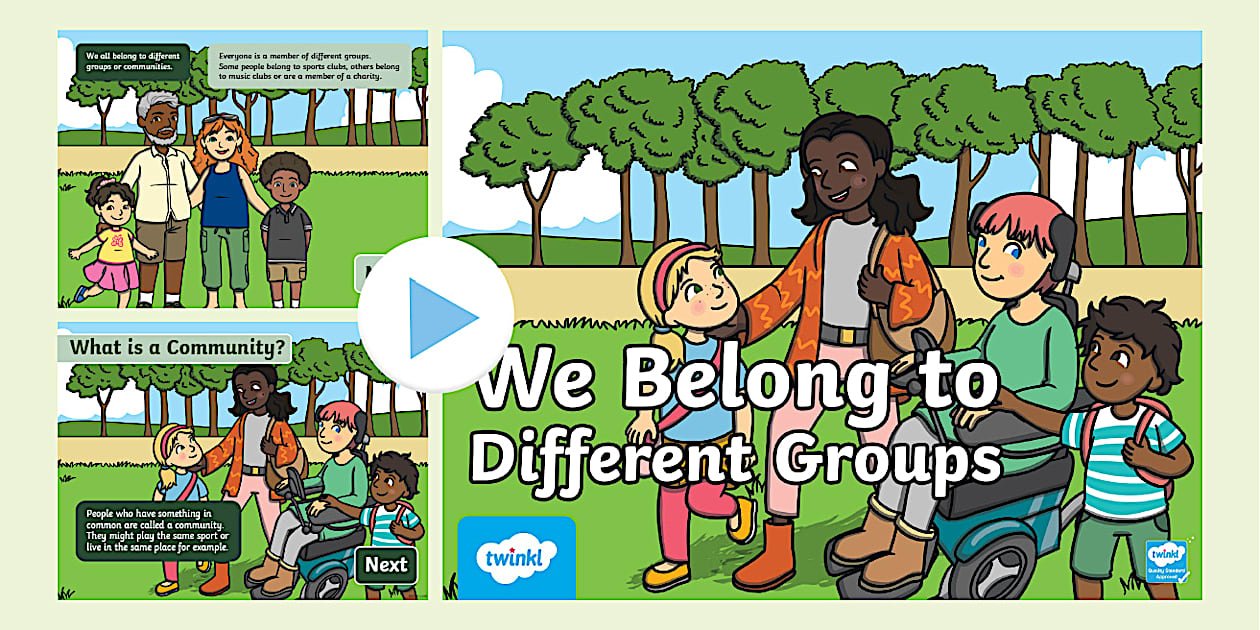 We Belong to Different Groups PowerPoint 1st/2nd Classes